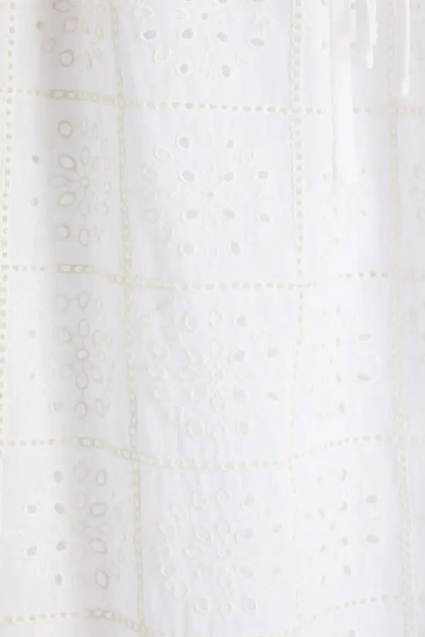 GANNI Ruffled Broderie Anglaise Cotton Coverup