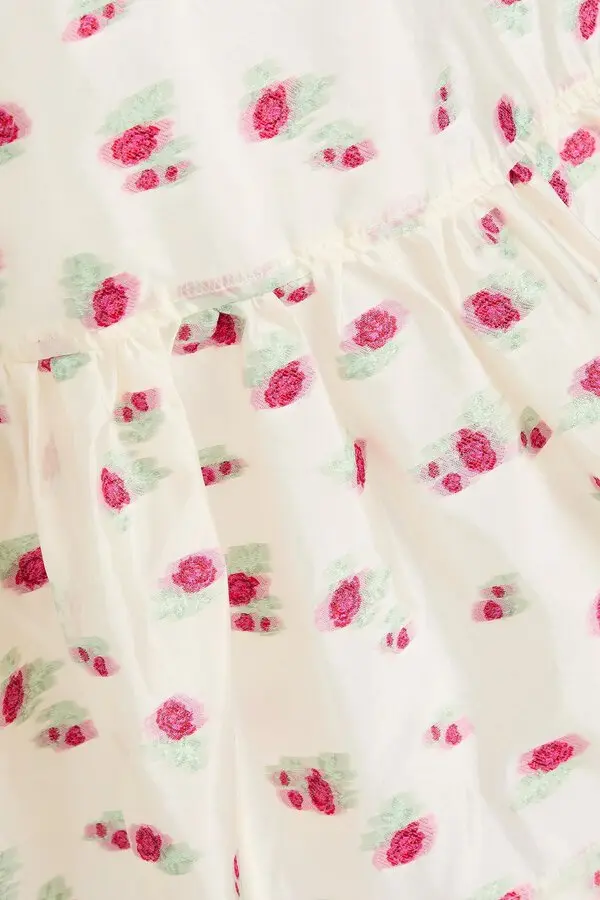 GANNI Embroidered Organza Mini Dress