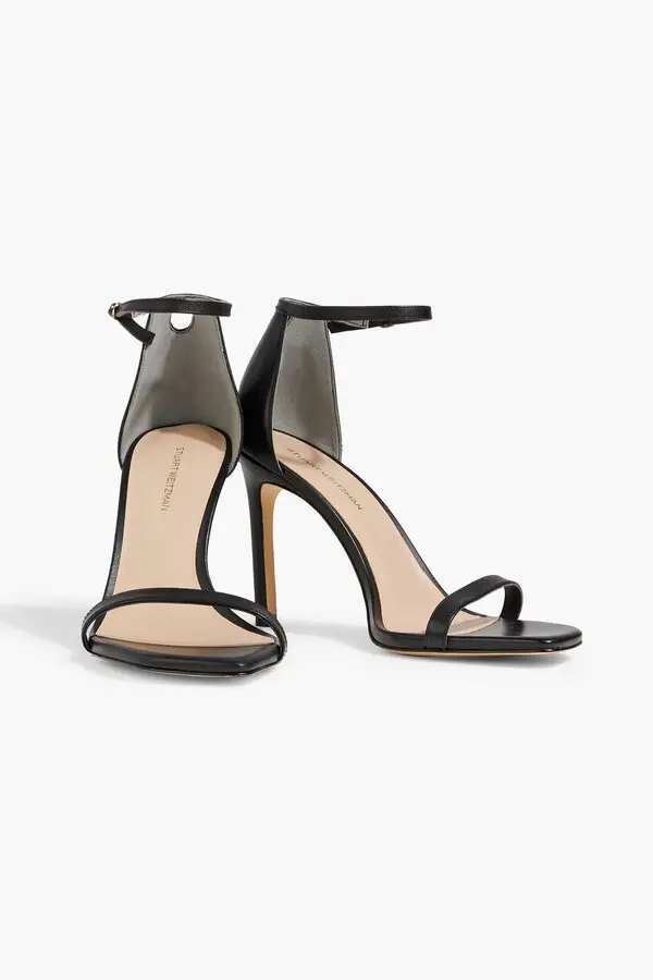 STUART WEITZMAN Amelina 95 Leather Sandals - Black