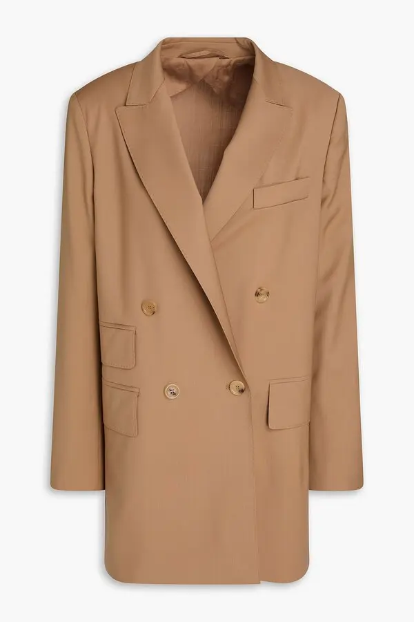 Max Mara Nebbie Double-breasted Wool Blazer - Camel