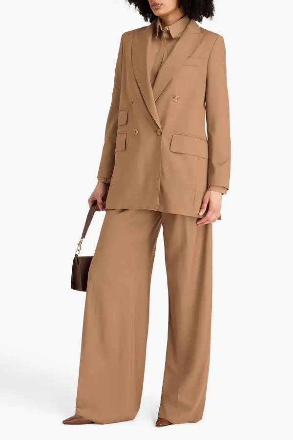Max Mara Nebbie Double-breasted Wool Blazer - Camel