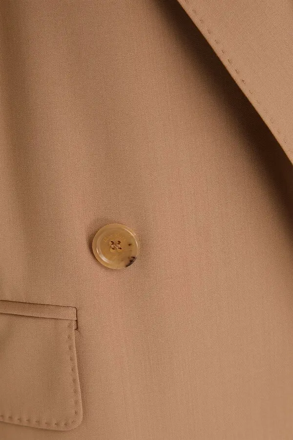 Max Mara Nebbie Double-breasted Wool Blazer - Camel