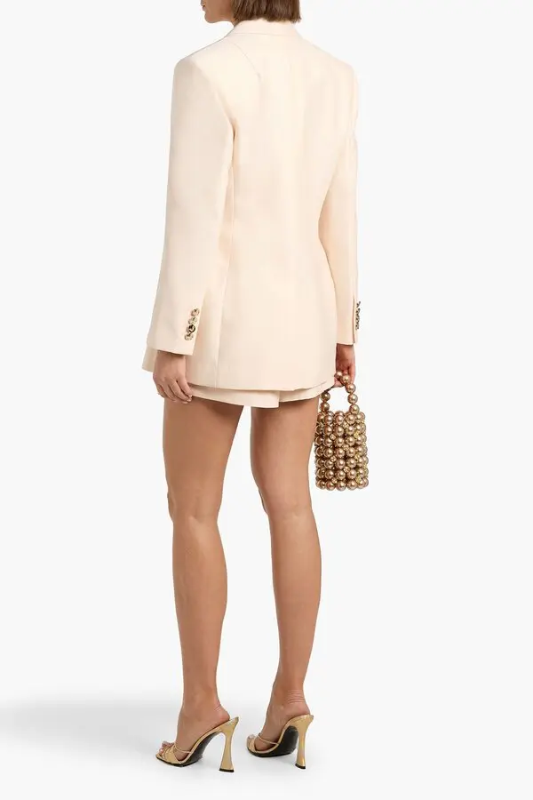 Zimmermann Double-breasted Wool And Silk-blend Blazer - Cream