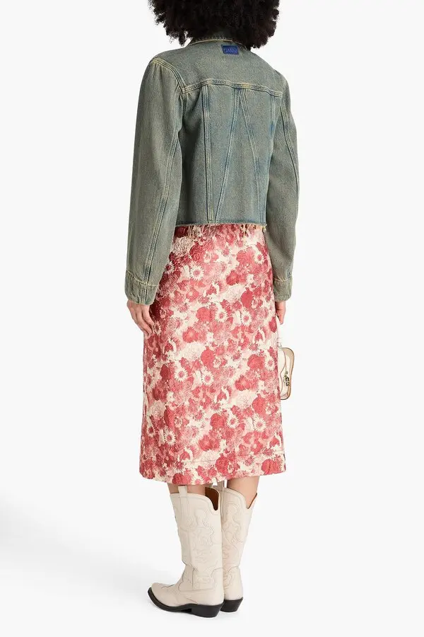 GANNI Frayed Denim Jacket