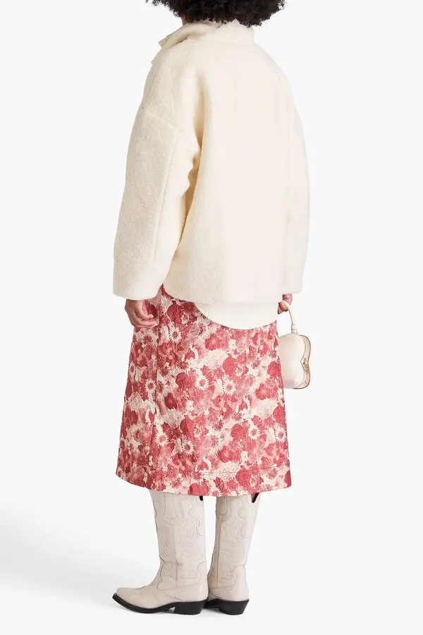 GANNI Wool-blend Bouclé Jacket