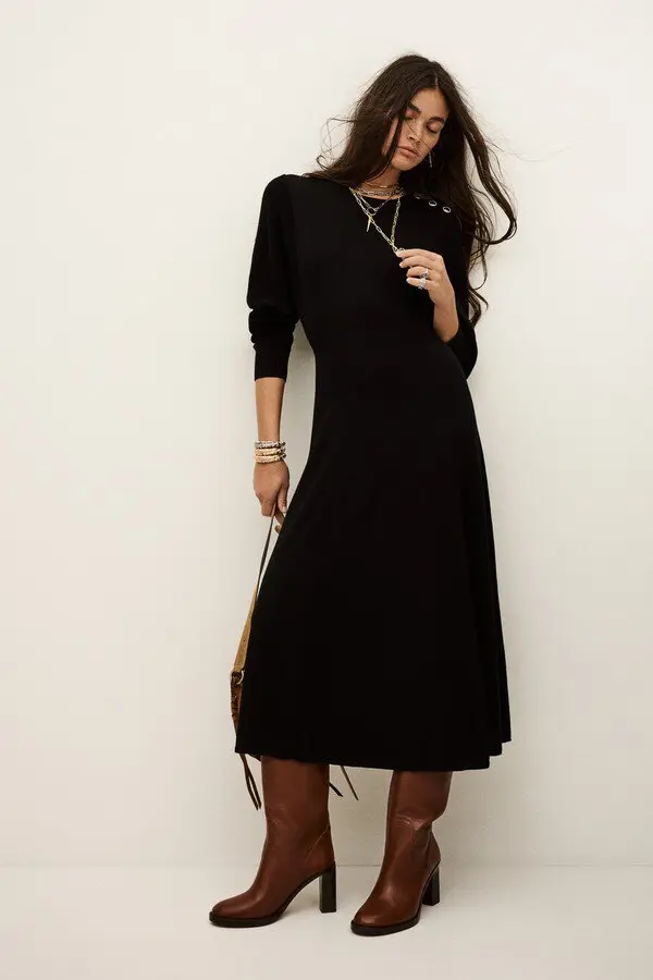 Ba&sh Jinna Knit Midi Dress