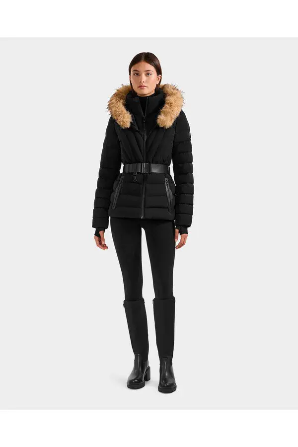Rudsak Fitted Quilted Puffer With Faux-fur Trim