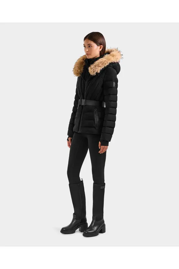 Rudsak Fitted Quilted Puffer With Faux-fur Trim