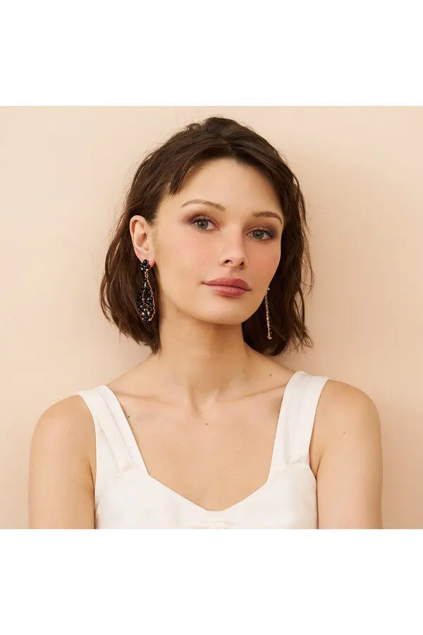 KENNETH JAY LANE Cabochon Teardrop Pierced Earrings