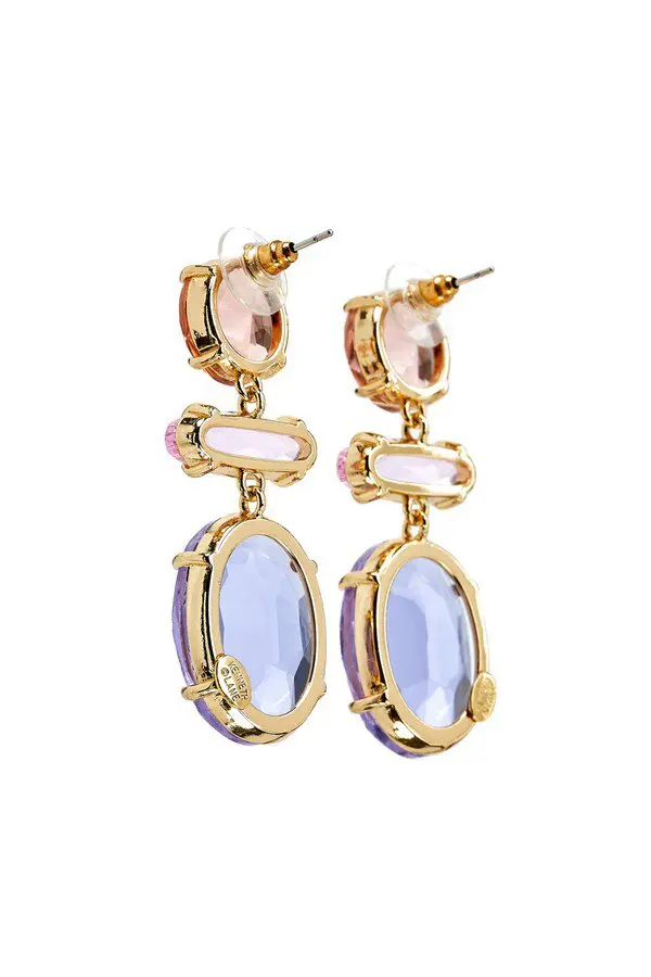 KENNETH JAY LANE Tri-shape Drop Pierced Earrings - Pink