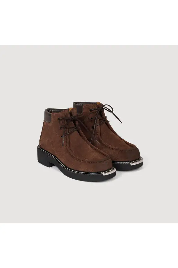 Sandro Leather Ankle Boots