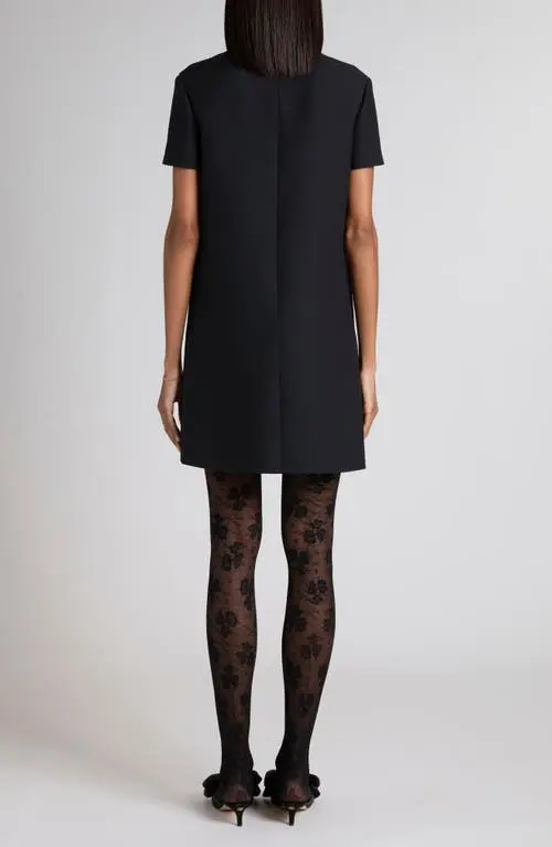 Valentino Garavani V-detail Crepe Couture Minidress