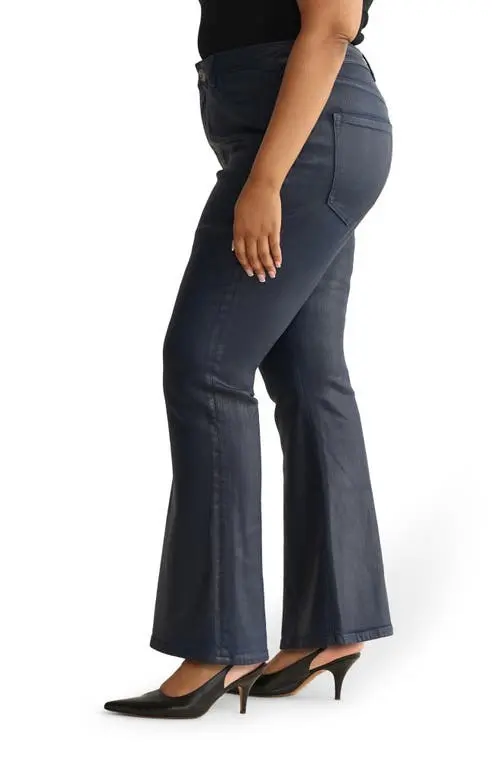 Warp + Weft Nao Coated High-waist Bootcut Jeans
