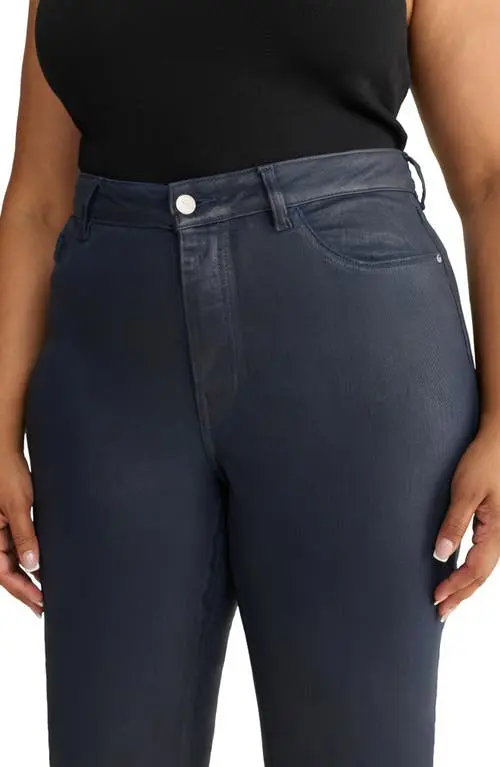 Warp + Weft Nao Coated High-waist Bootcut Jeans