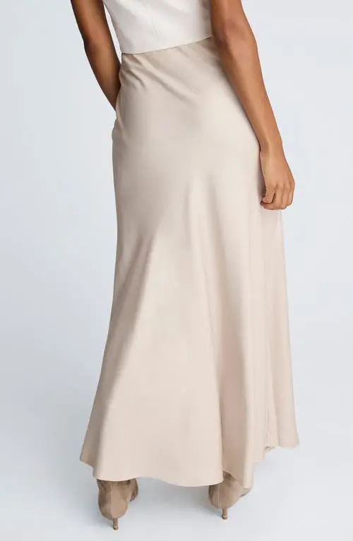 KENNETH COLE Flare Satin Maxi Skirt