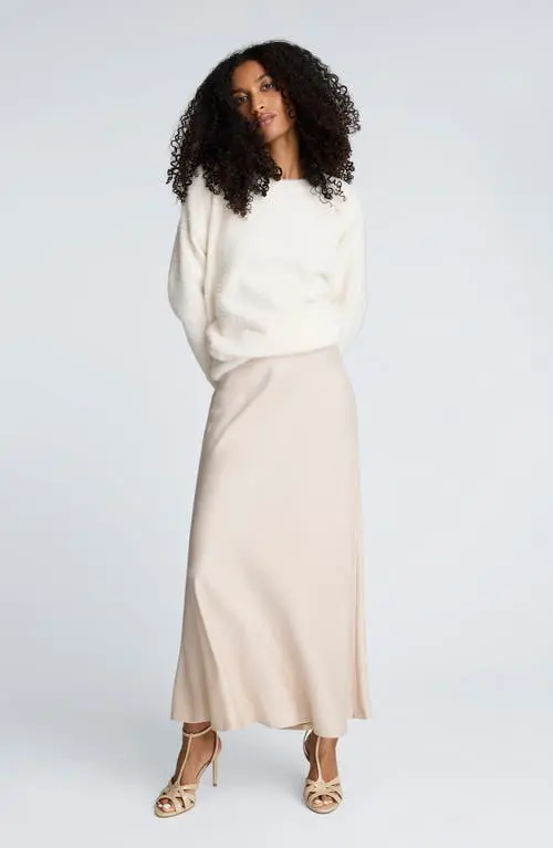 KENNETH COLE Flare Satin Maxi Skirt