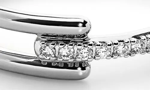 Monica Vinader Signature Link Lab Grown Diamond Ring - Silver