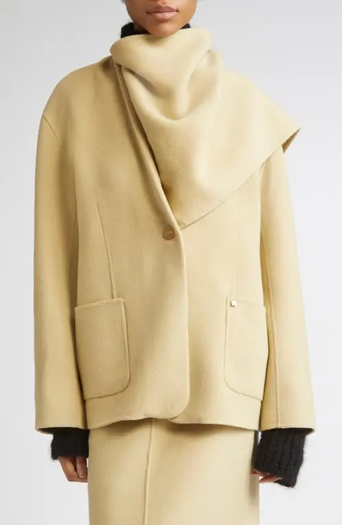 EENK Wool & Cashmere Jacket With Scarf Detail