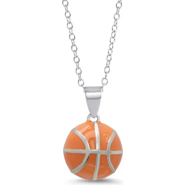 LILY NILY 3d Basketball Pendant Necklace - Silver