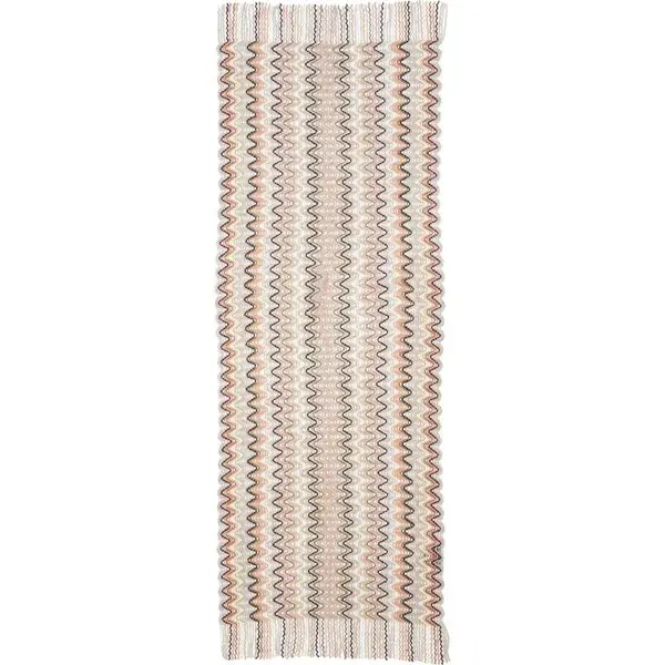 Missoni Zigzag Fringe Scarf - 0001 Beige Multi