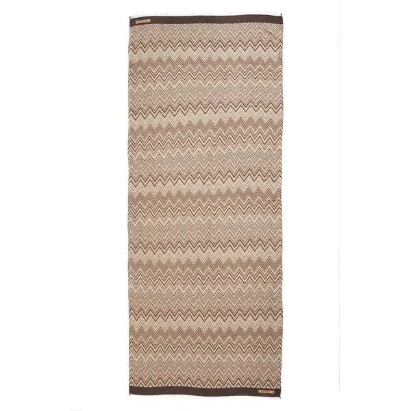 Missoni Zigzag Fringe Scarf - 0001 Brown