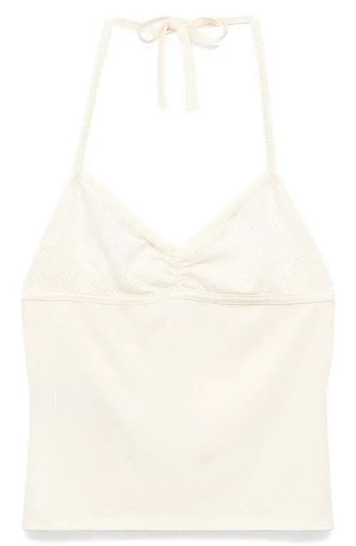 Mango Mesh Bodice Halter Top