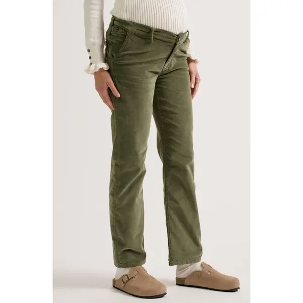 CACHE COEUR William Maternity Corduroy Pants - Khaki