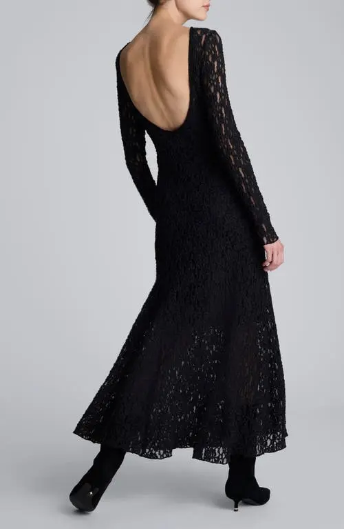 KENNETH COLE Lace Long Sleeve Maxi Dress