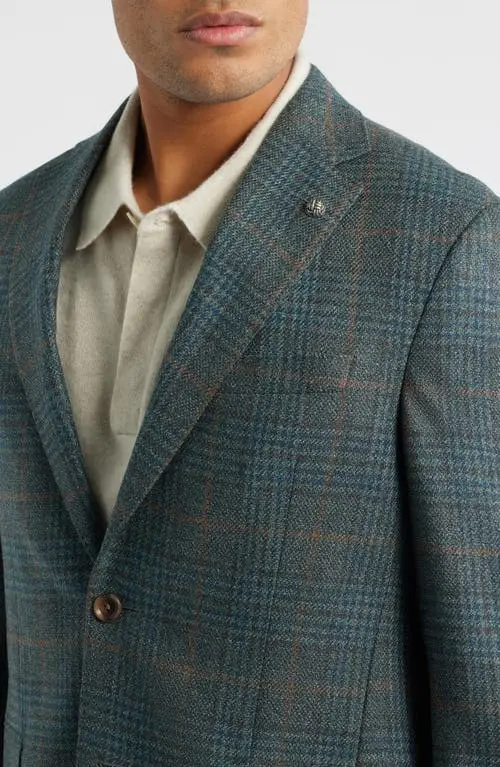 JACK VICTOR Plaid Wool & Silk Sport Coat