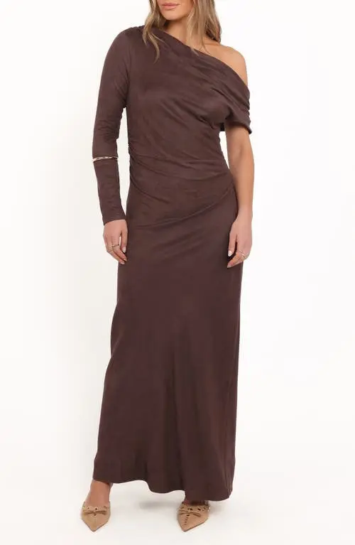 PETAL & PUP Olympia Off-the-shoulder Long-sleeve Dress