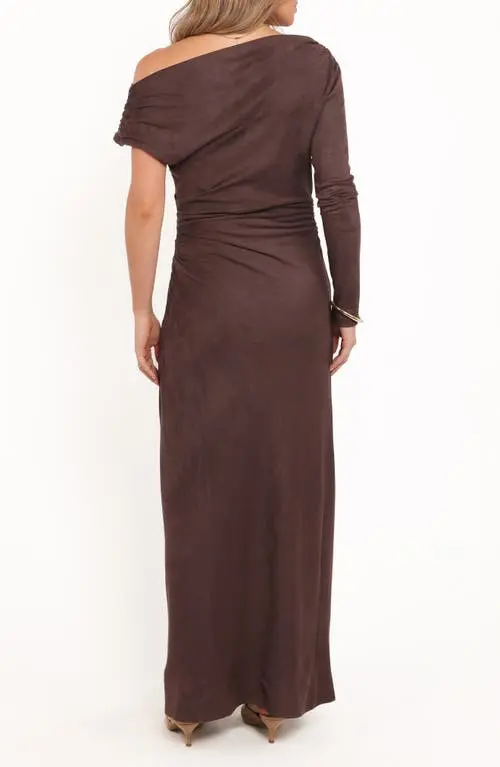 PETAL & PUP Olympia Off-the-shoulder Long-sleeve Dress