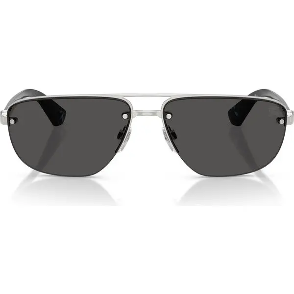 Burberry Oversize Irregular Sunglasses - Silver/dark Grey