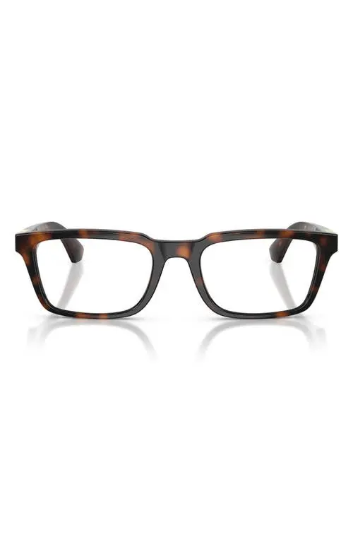 Burberry 54mm Rectangular Eyeglasses - Dark Havana/demo Lens