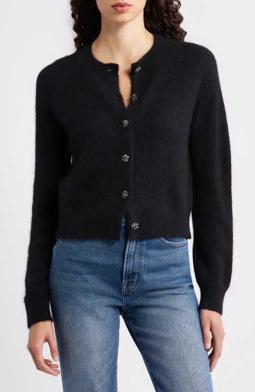 DÔEN Petra Alpaca & Merino Wool Blend Cardigan - Black