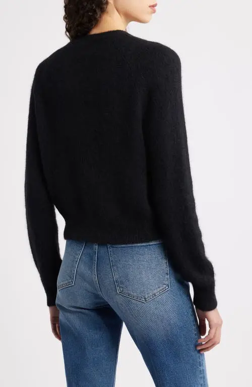 DÔEN Petra Alpaca & Merino Wool Blend Cardigan - Black