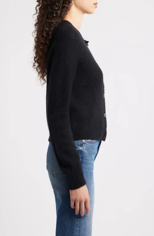 DÔEN Petra Alpaca & Merino Wool Blend Cardigan - Black
