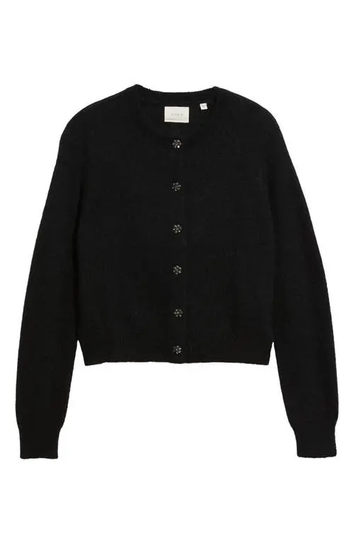 DÔEN Petra Alpaca & Merino Wool Blend Cardigan - Black