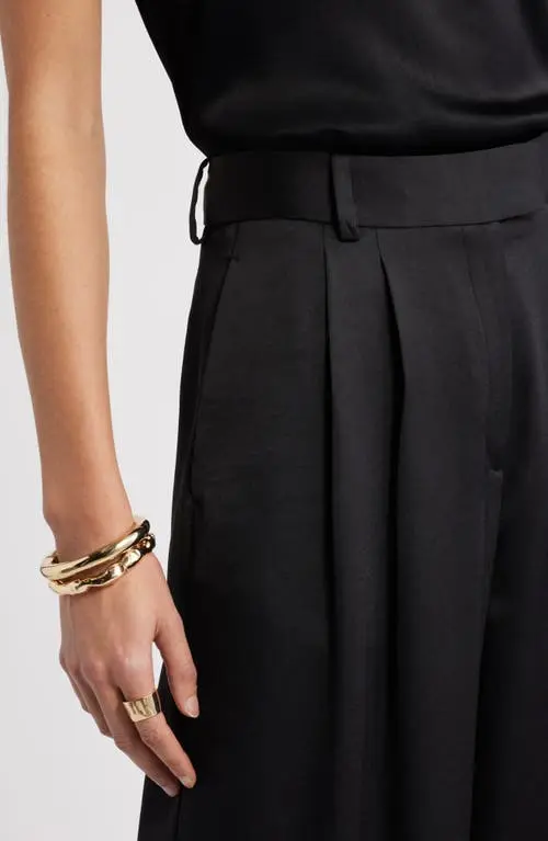 Nordstrom Pleated Satin Trousers