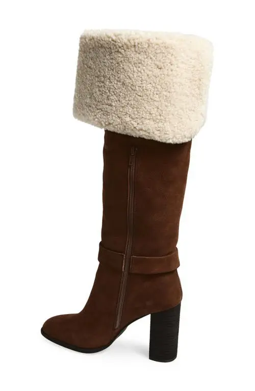Jeffrey Campbell Nestle Knee High Boots - Brown Crinkle Beige