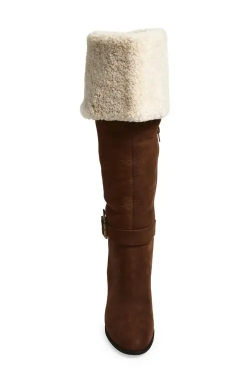 Jeffrey Campbell Nestle Knee High Boots - Brown Crinkle Beige