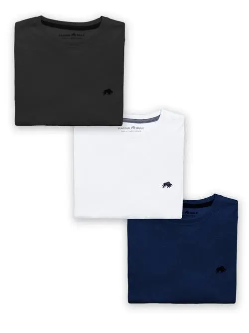 RAGING BULL Multipack T-shirt - Black