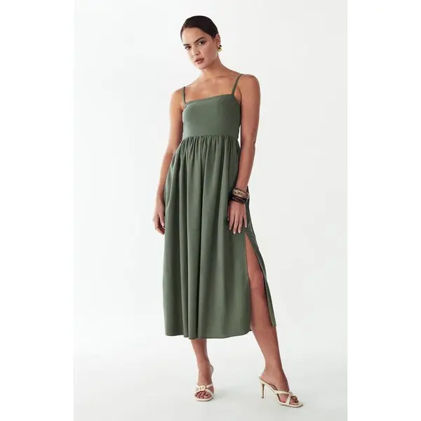 ST MRLO Lanah Midi Dress - Olive