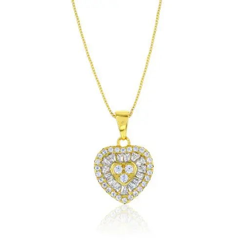 DONATELLO GIAN Halo Heart Necklace - Gold