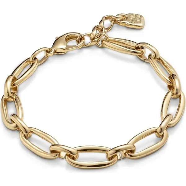 UNODE50 Oval Link Carabiner Bracelet - Gold