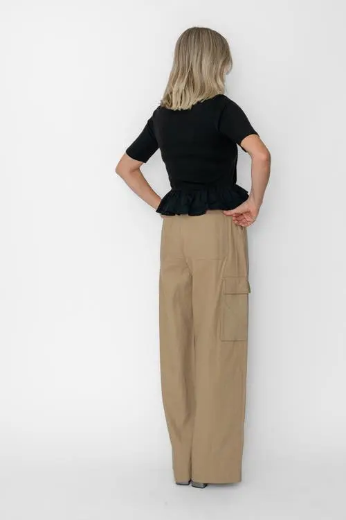 WEST OF Fabienne Knit Top With Ruffles