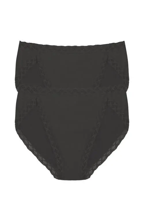 Natori Bliss Cotton French Cut Brief 2-pack - Coal