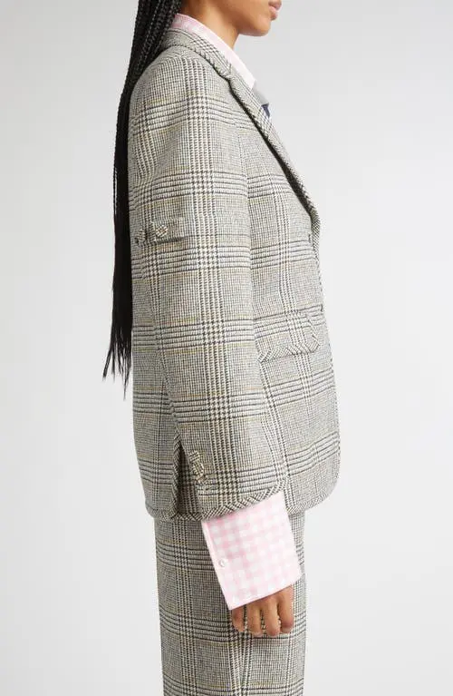 Thom Browne Pow Glen Plaid Tweed Blazer - Black/white