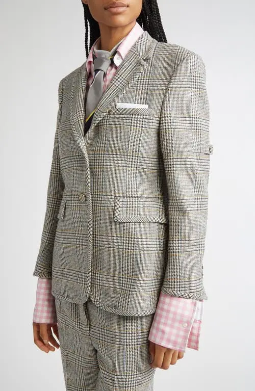 Thom Browne Pow Glen Plaid Tweed Blazer - Black/white