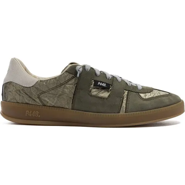 P448 Monza Leather & Suede Sneakers - Galaxy Army Green