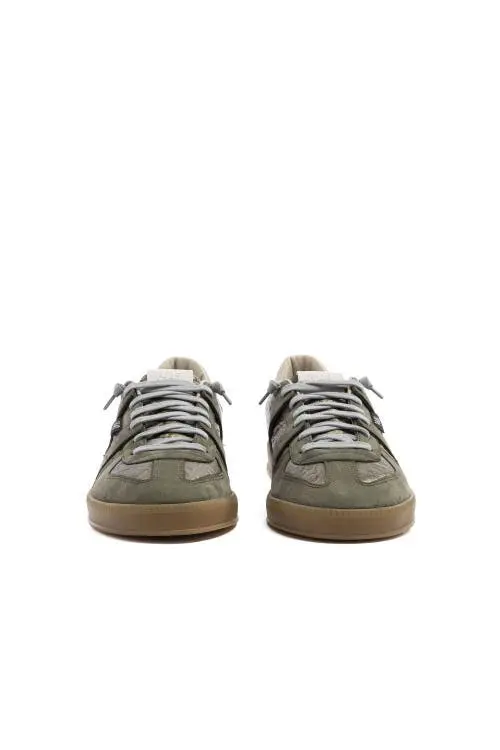 P448 Monza Leather & Suede Sneakers - Galaxy Army Green